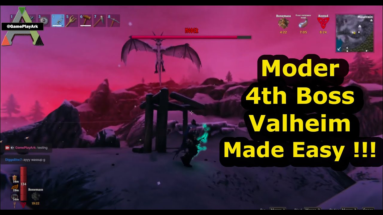 How to beat Moder Boss Fight Valheim 4th Boss very easy :) - YouTube