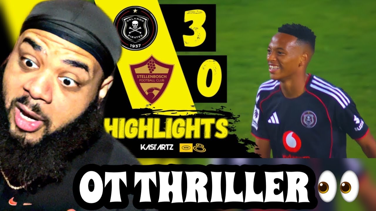 AMERICAN REACTS to ORLANDO PIRATES vs STELLENBOSCH MTN8 FINAL 2025 ⚽️ ...