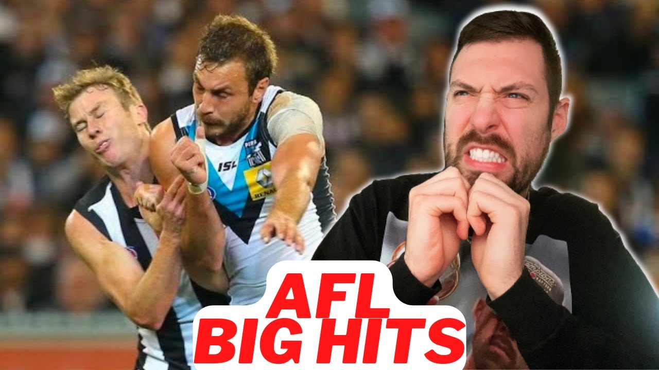 AFL Big Hits REACTION - YouTube