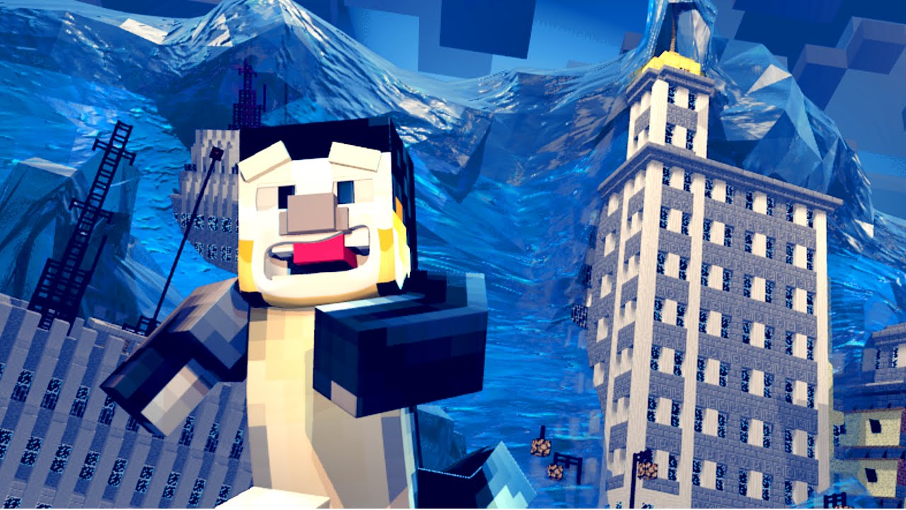 Minecraft | TSUNAMI NATURAL DISASTER CHALLENGE - Tsunami Destroys City ...