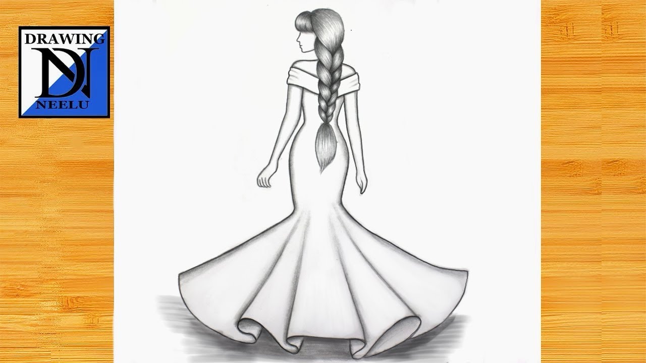 How to Draw a Beautiful Girl Backside || Pencil Sketch for beginner ...