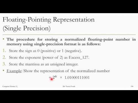 علم الحاسب introduction to computer | lecture 6 | floating point Representation - YouTube