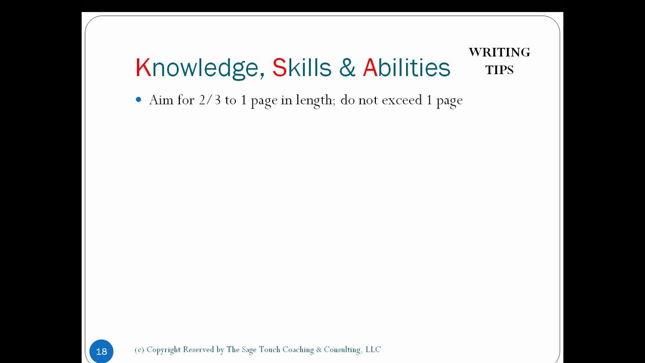 How to Get a Federal Job: Federal Resumes and KSAs - YouTube