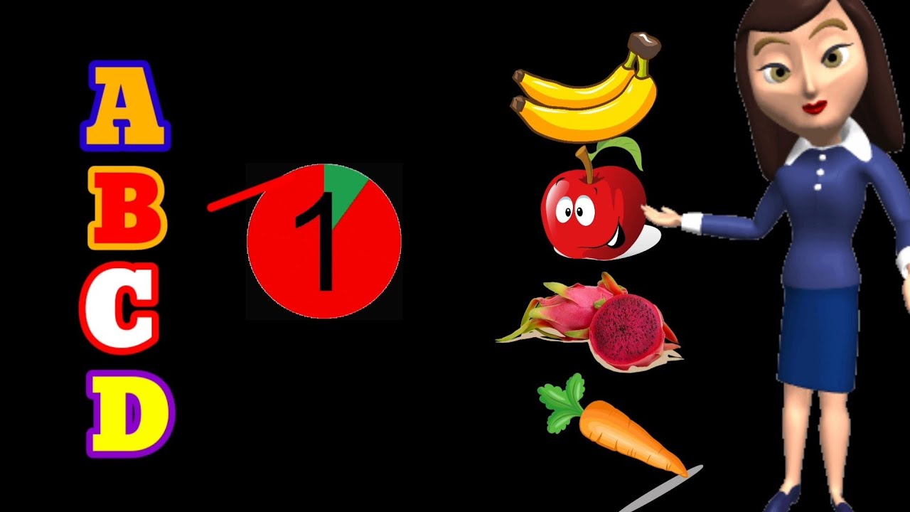 a for apple 🍎, alphabet matching with pictures, abcd song, nursery ...