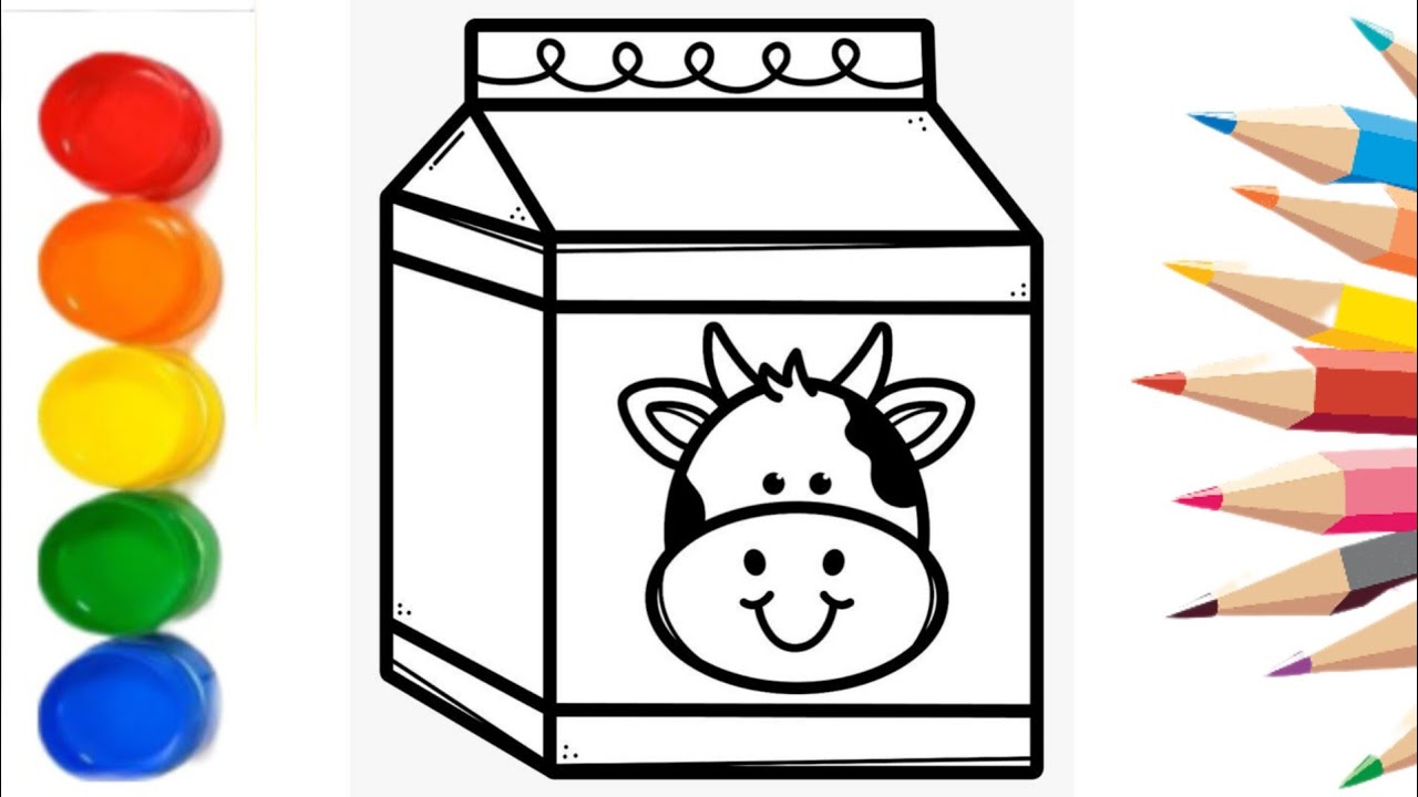 Cute Cow Milk, Drawing, Coloring, Painting for kids and Toddler's # ...
