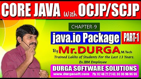 Core Java With OCJP/SCJP-java IO Package || File I/O - YouTube