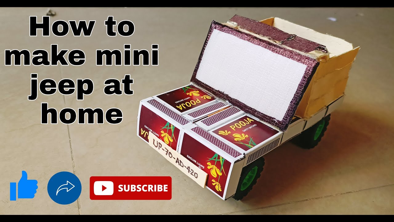How To Make Mini Jeep At Home ||Ghar per Mini Jeep Kaise Banaen Machis ...