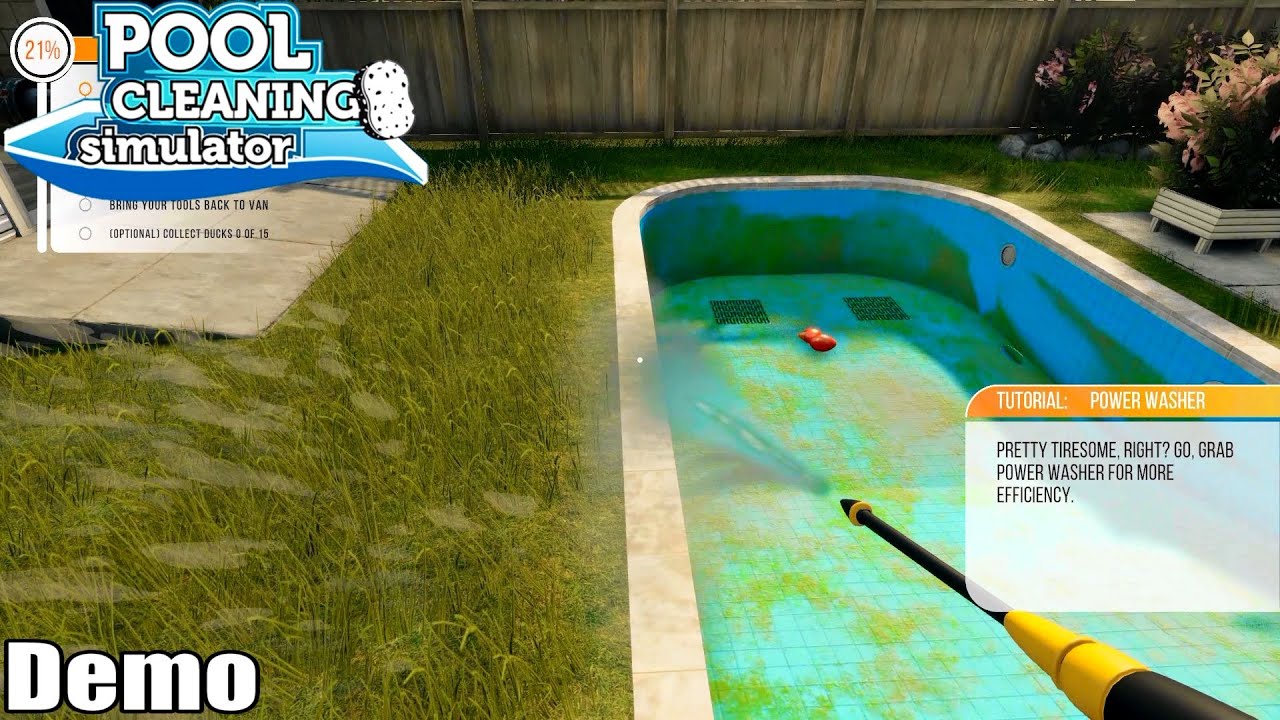 Pool Cleaning Simulator Gameplay - Demo / PC - YouTube