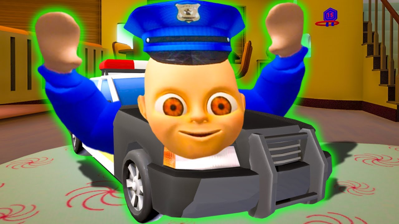 NEW Police Baby CAR! Funny Moments in Baby In Yellow - YouTube