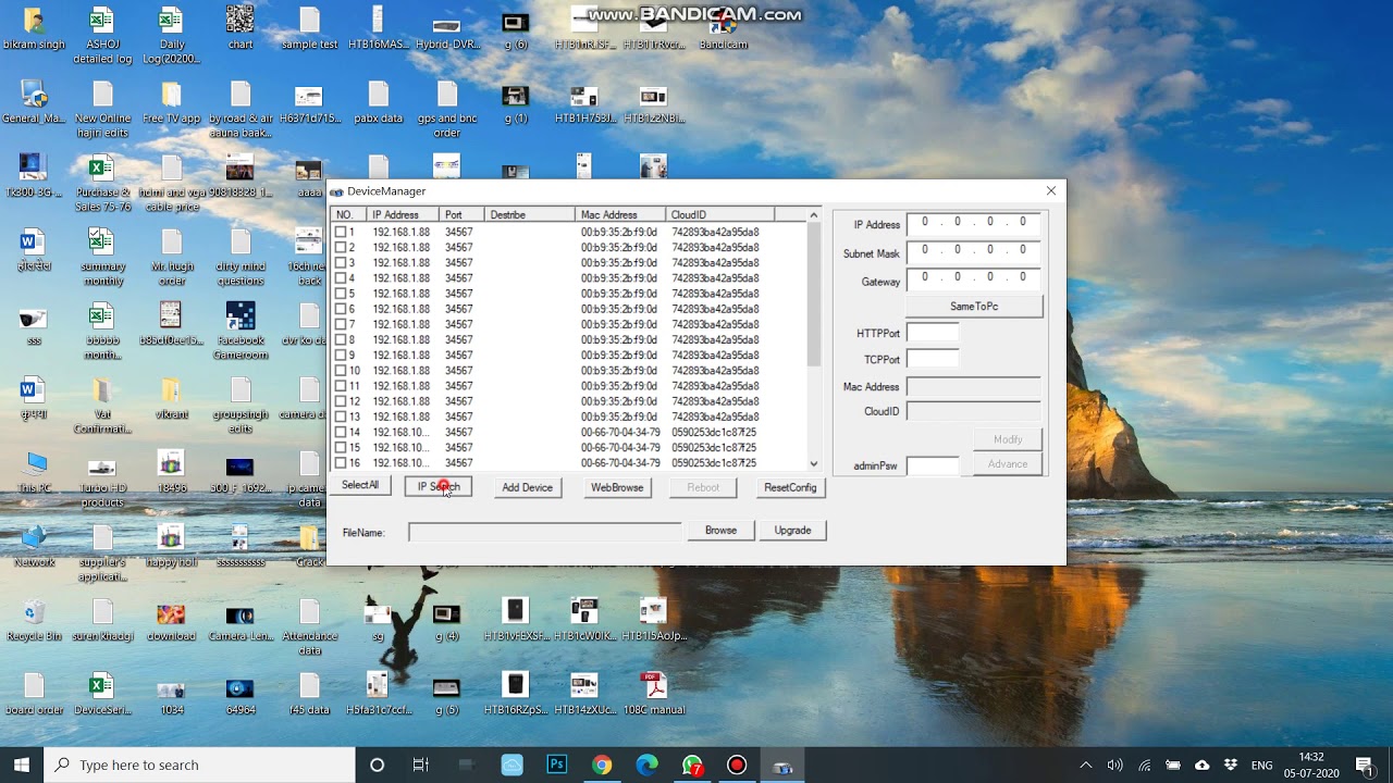 How to change ip address of Sintech ip camera by Device_manage tool ...