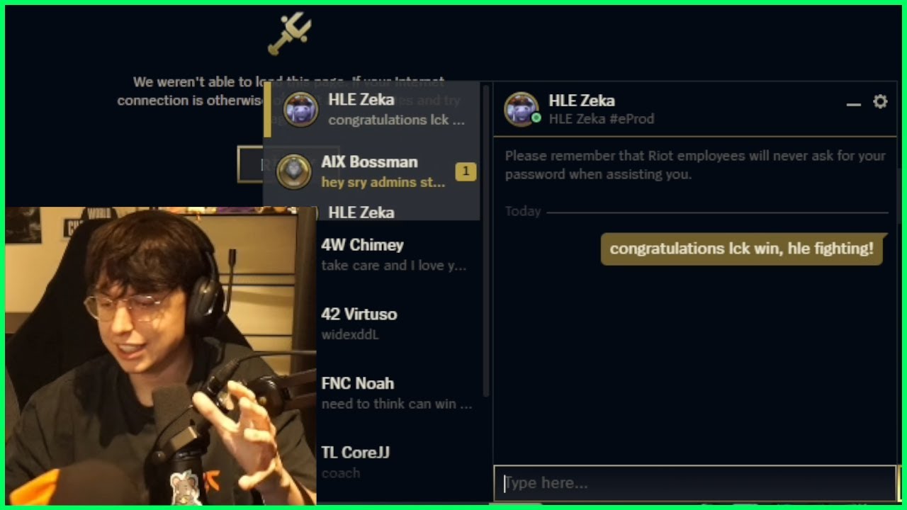 Caedrel Messages HLE Zeka - YouTube