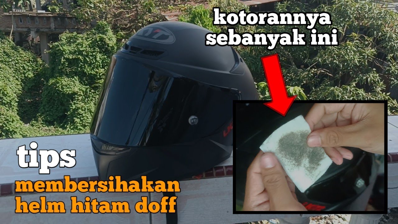 tips membersihkan helm kyt tt course warna hitam doff - YouTube