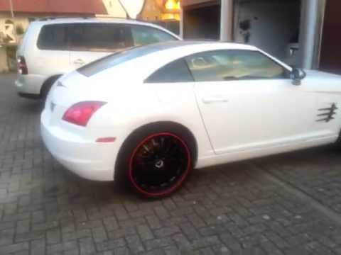 chrysler crossfire white carwrapping - YouTube