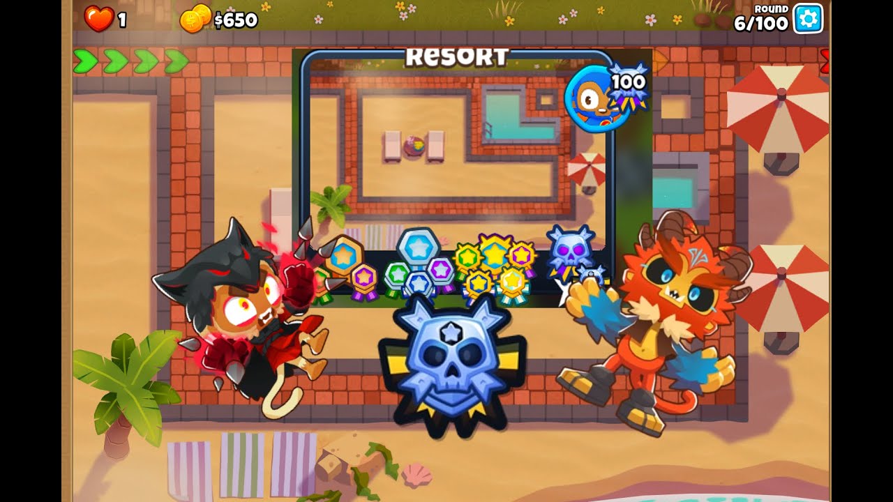 1min Bloons TD 6 Resort Chimps Guide 33.3 - YouTube