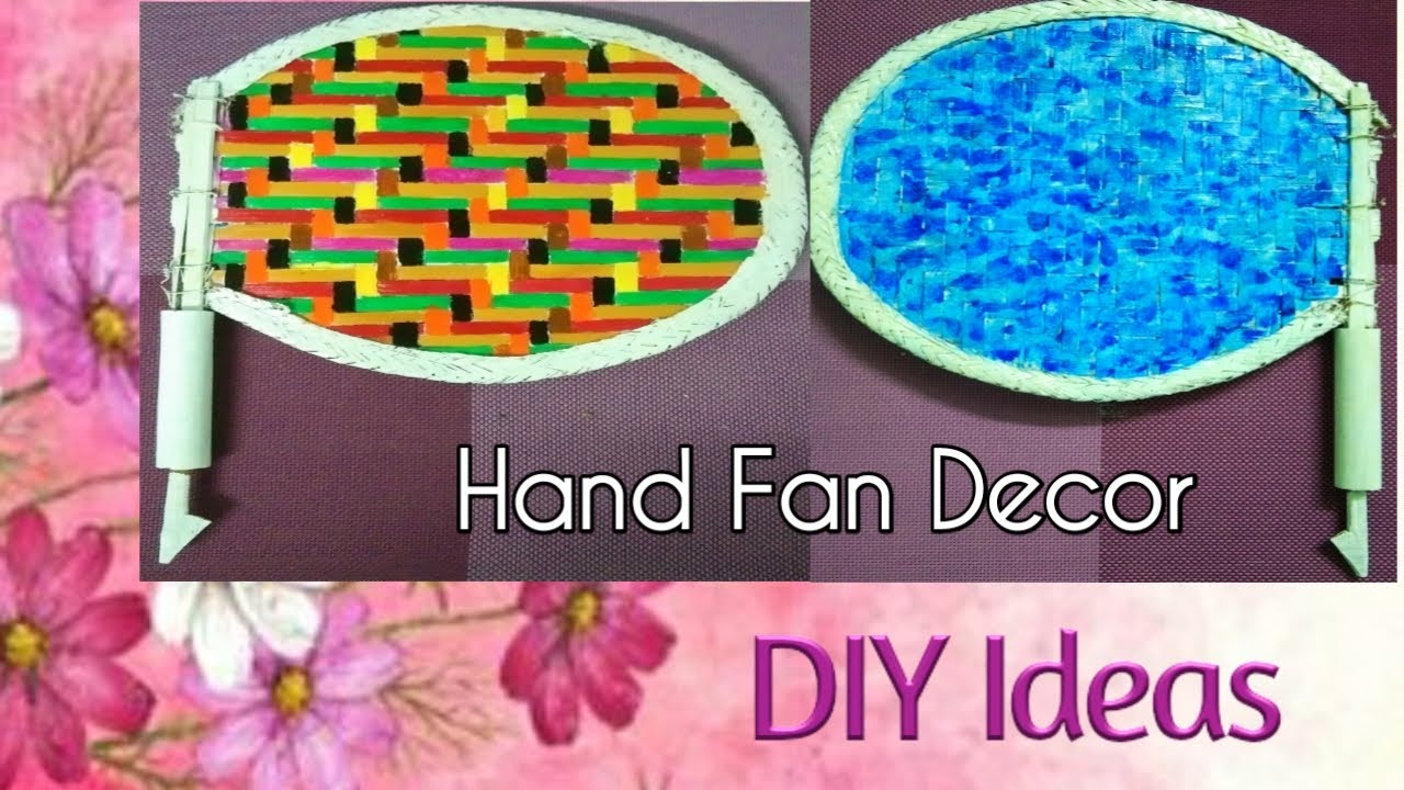 DIY Hand Fan Decor | Craft Ideas | Ideas to decorate Hand Fan - YouTube