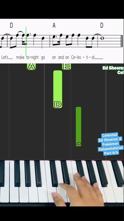 Celestial Ed Sheeran x Pokemon Piano Keyboard Synthesia Tutorial Pt 6/6 #pianotutorial # ...
