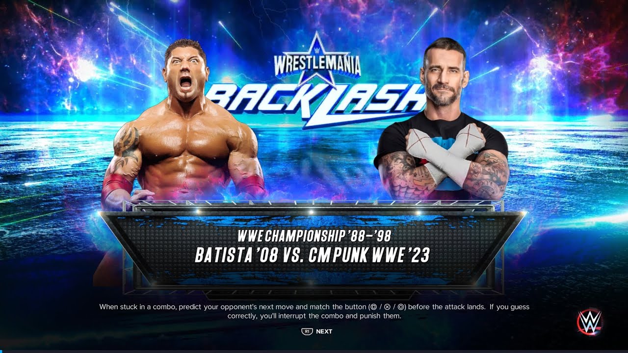 WWE 2k23 PS5 CM Punk Vs Batista Championship Match - YouTube