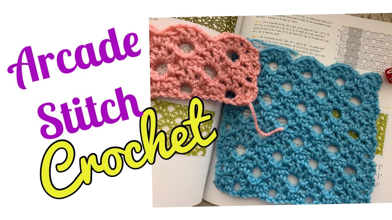 How to Crochet the Arcade Stitch! (Right) - YouTube