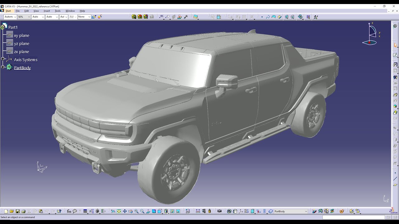CATIA V5 - Hummer EV 2022 reference - YouTube