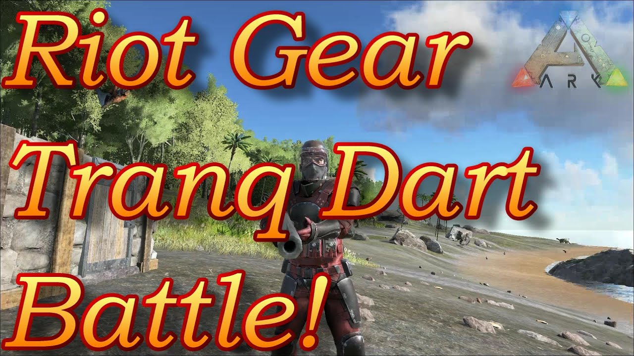 Ark Survival Evolved Riot Gear Battle with Tigersine ! - YouTube
