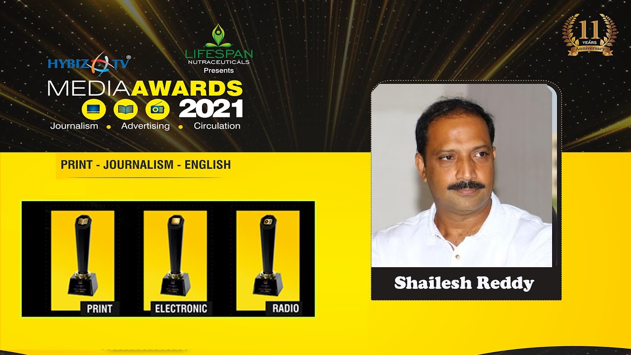 Hybiz TV Media Awards 2021 || T-SAT CEO R. Shailesh Reddy || Hybiz Tv ...
