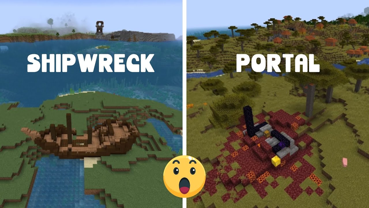 BEST SEED WITH SHIPWRECK ON LAND - Minecraft 21w39a - YouTube