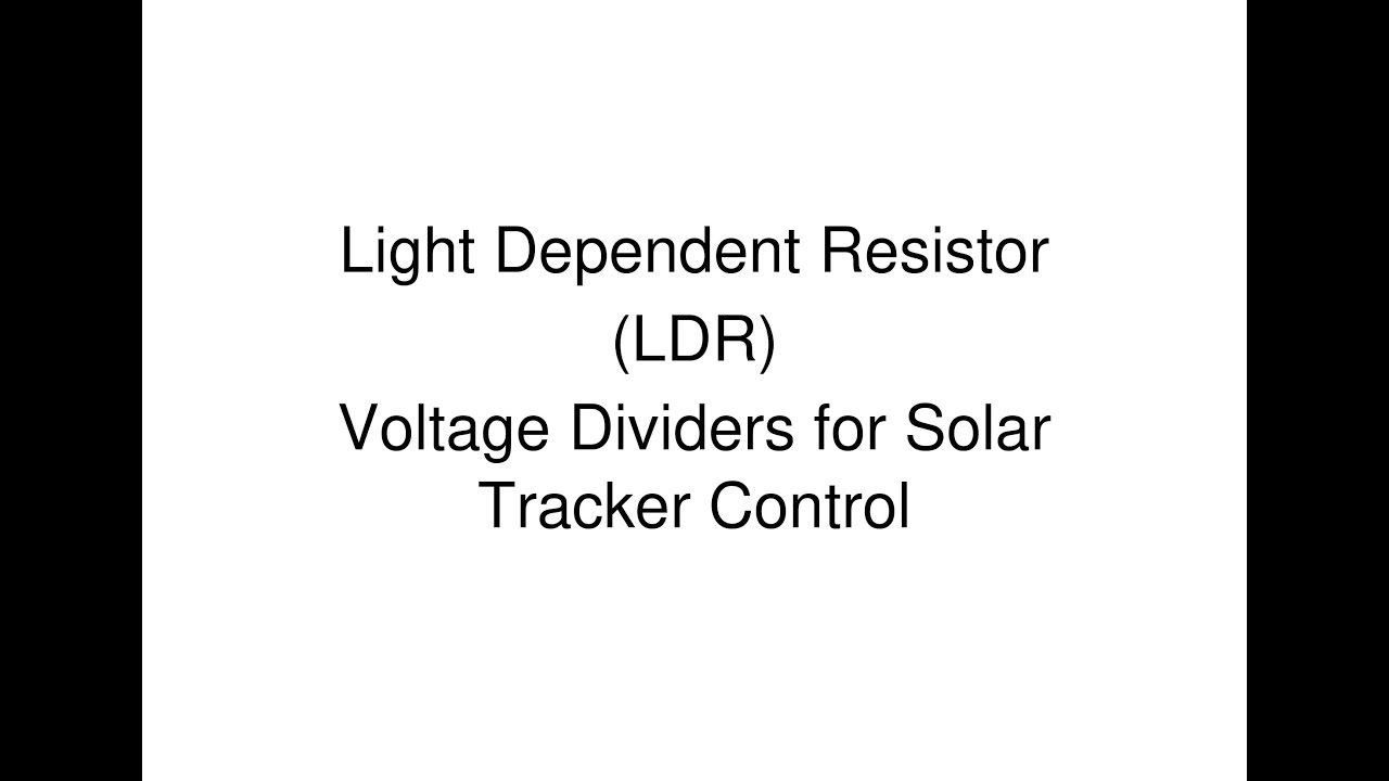 Light Dependent Resistors (LDR) in Voltage Divider Circuit - YouTube