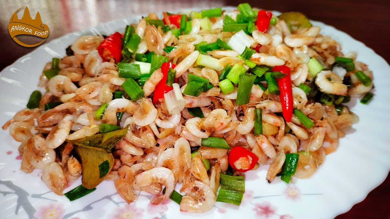 How to Make Fried Acetes Shrimp | របៀបធ្វើ កំពឹសឆាប្រៃផ្អែម - Angkor ...