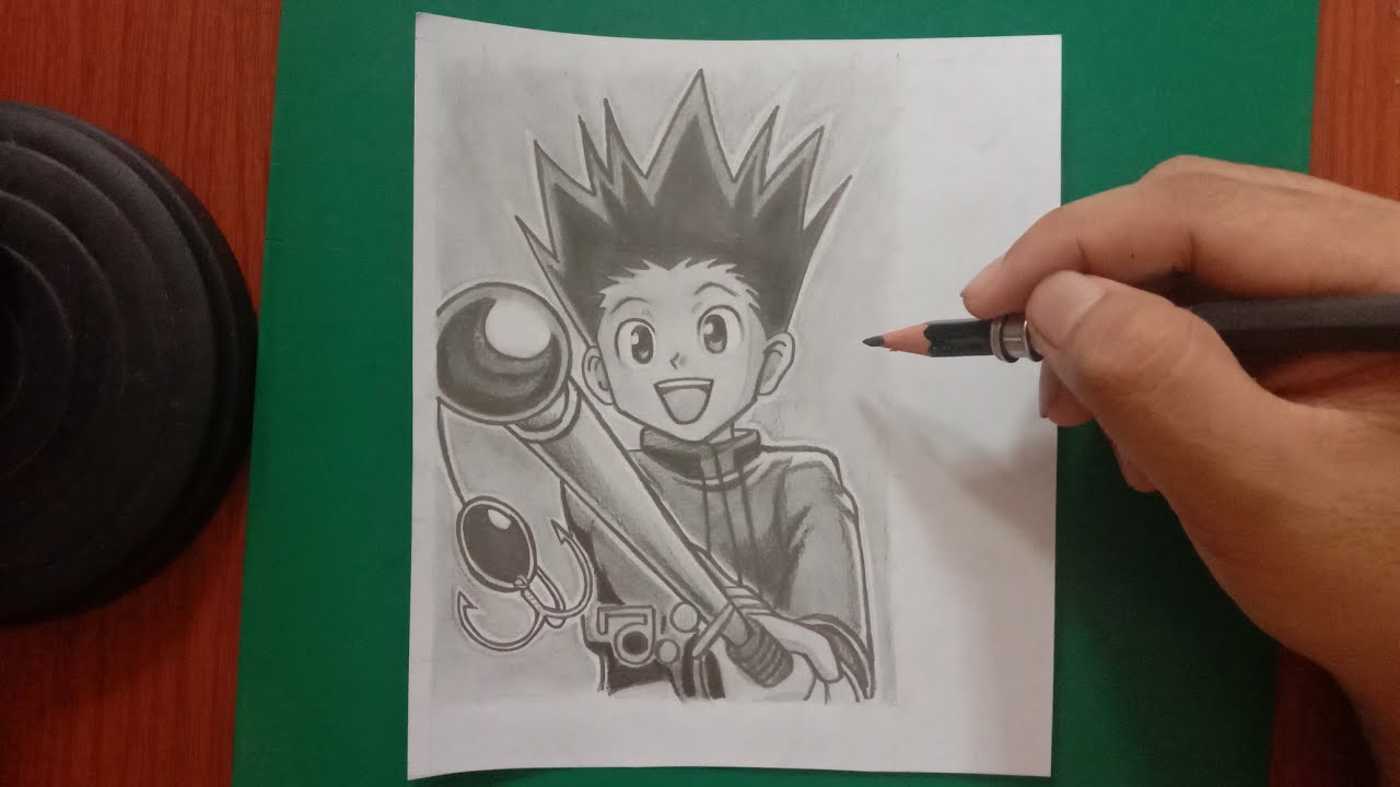 How to draw Gon Freecss / Drawing Gon Freecss / Hunter × Hunter / Anime ...
