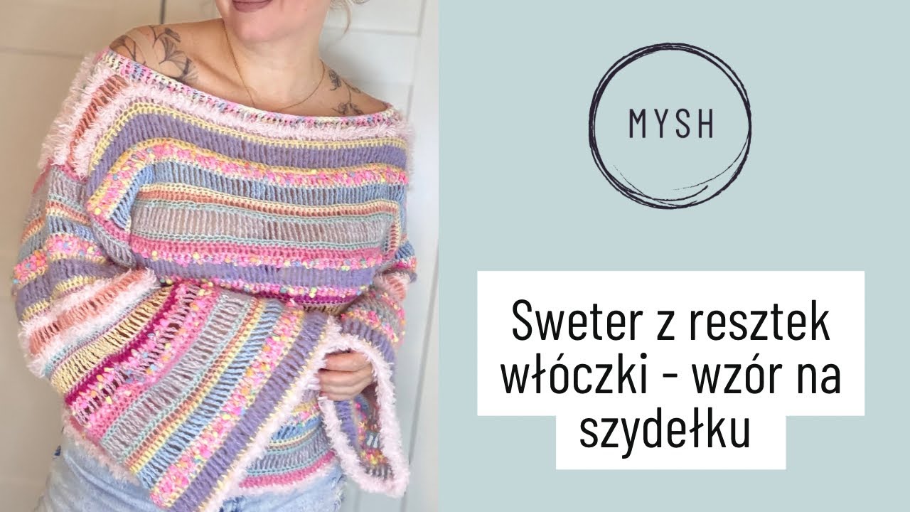 Freestyle Sweater tutorial sweter na szydełku - łatwy wzór z resztek ...