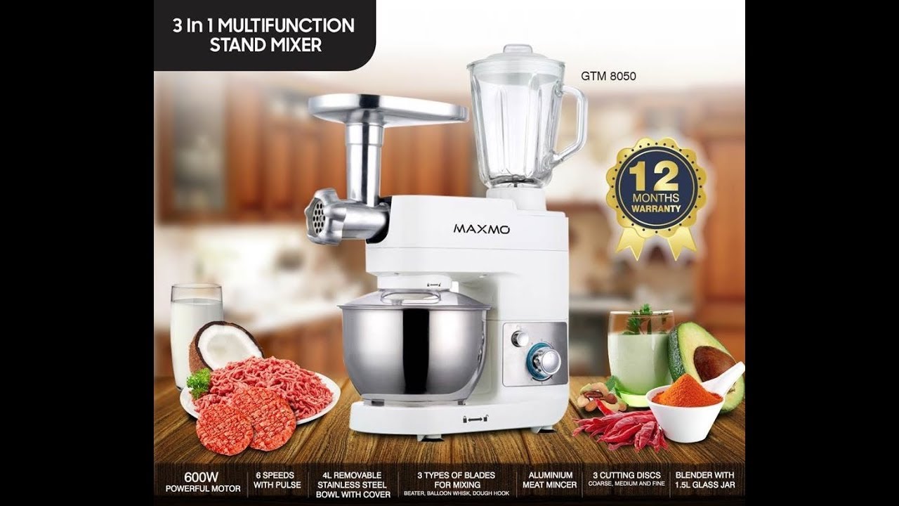 MAXMO 3 in 1 Stand Mixer - YouTube
