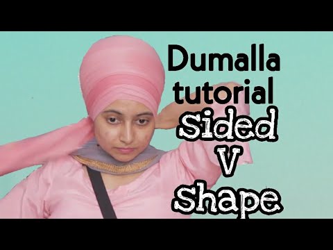 How to tie Dumalla ( Sided V style ) by Jagmeet kaur - YouTube