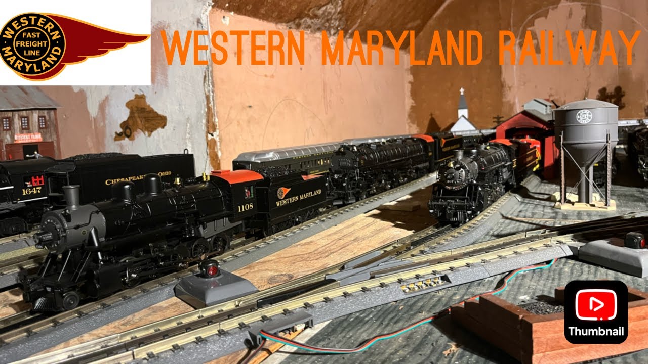 Western Maryland railroad special model trains in action - YouTube