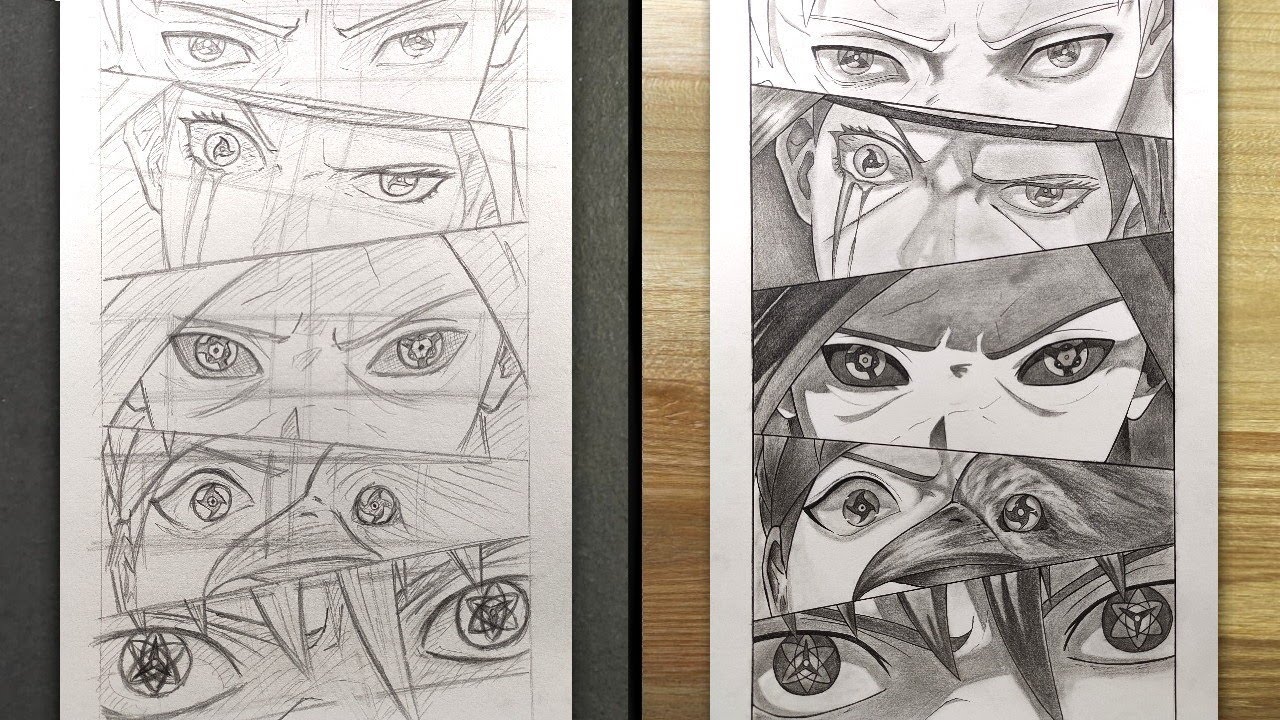 How to Draw Obito, Itachi, Madara, Shisui, Sasuke (sharingan) - [Naruto ...