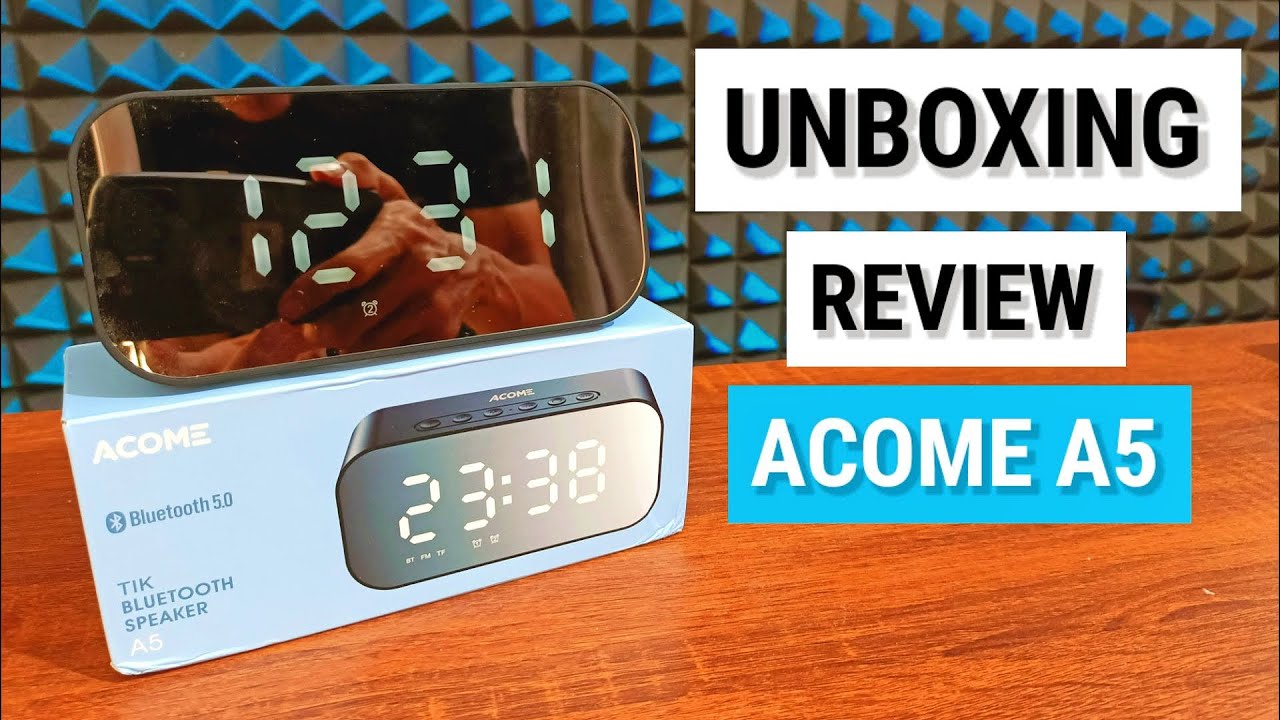 UNBOXING REVIEW ACOME A5 BLUETOOTH SPEAKER & JAM LED - YouTube