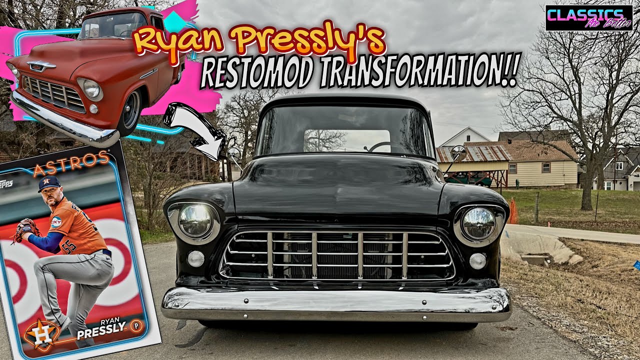 ASTROS Ryan Pressly's SHOCKING 1955 Chevy Restomod Build - YouTube