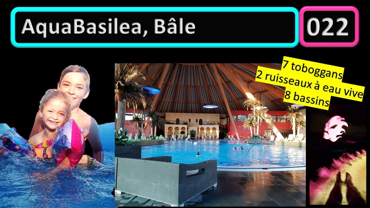 AquaBasilea, Bâle, Parc aquatique.Waterslides, water park. Rutschen und ...