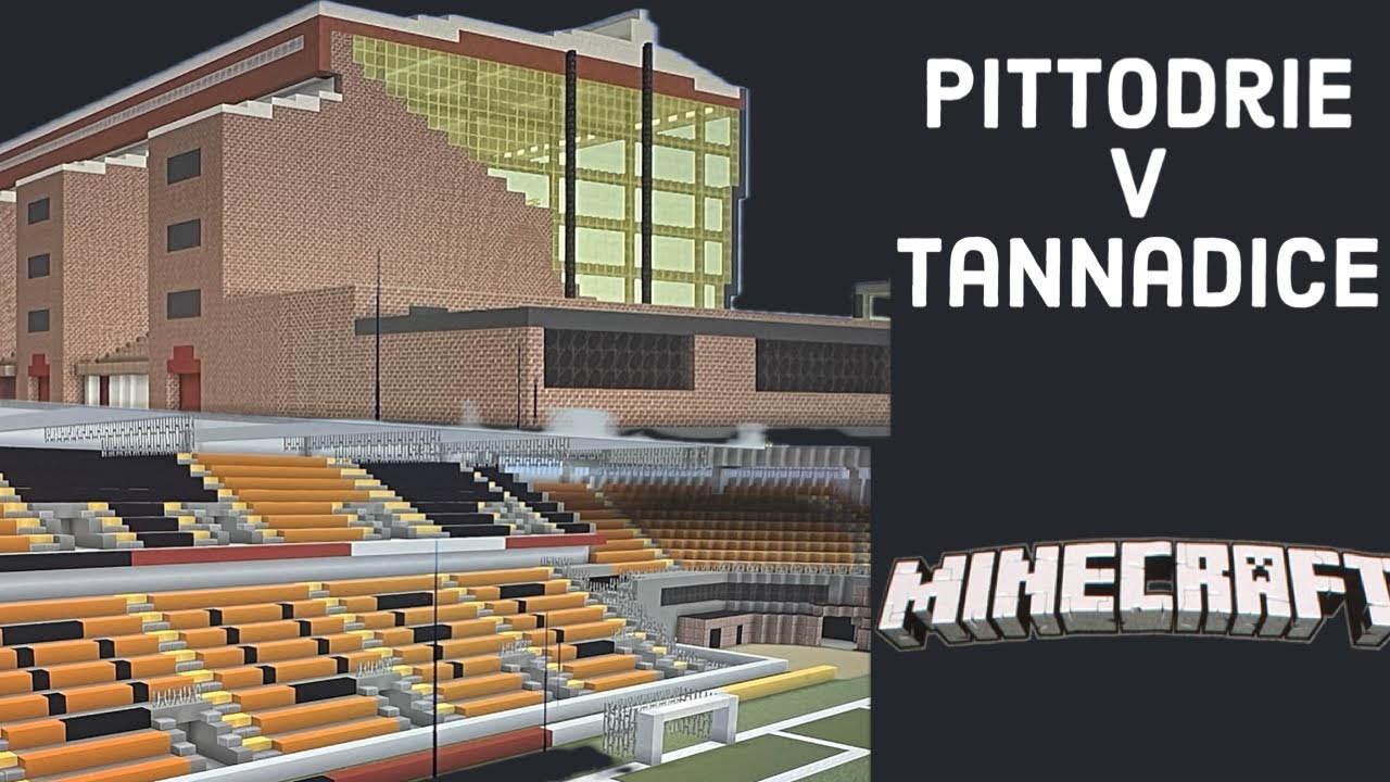 Pittodrie v Tannadice stadium Minecraft builds, Aberdeen v Dundee utd ...