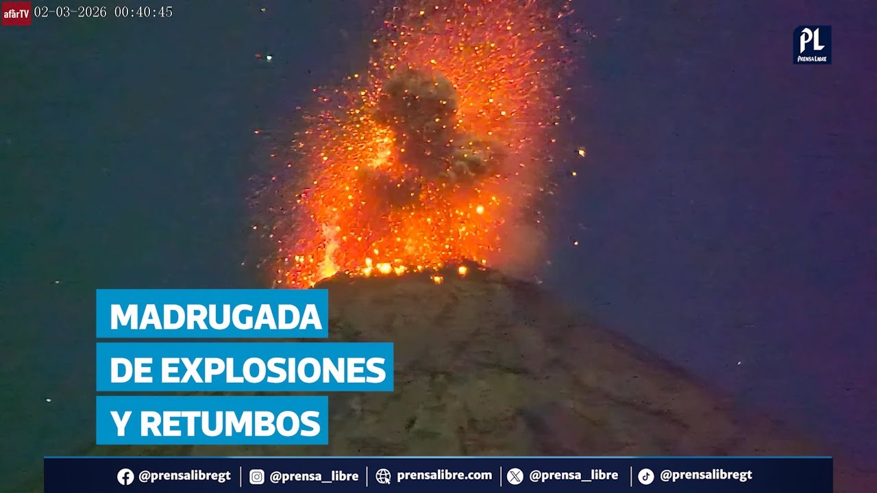 Volcán de Fuego registra fuertes explosiones y retumbos audibles en ...
