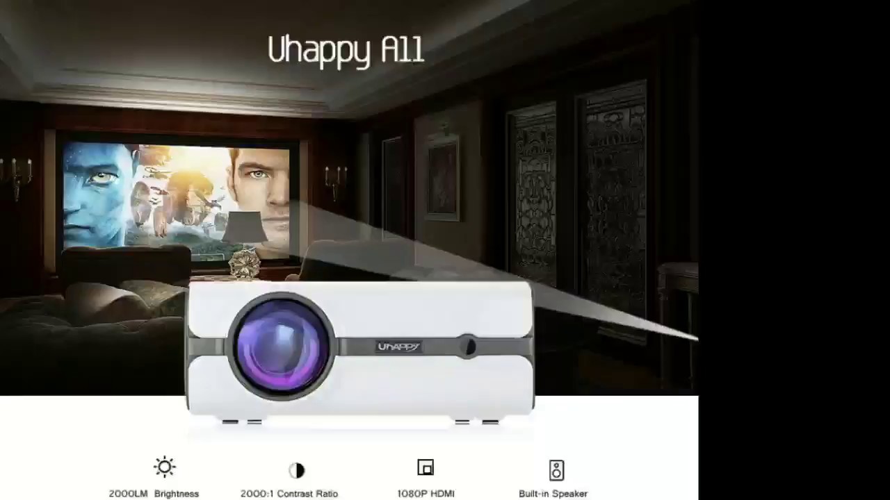 Projector Ahappy A11 / Uhappy A11 720p HD - English Version - YouTube
