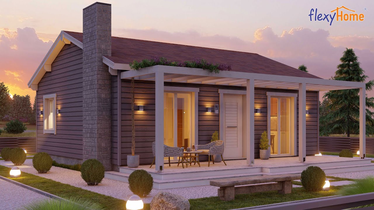 Kofinas prefabricated houses flexyhome series IF-61 - YouTube