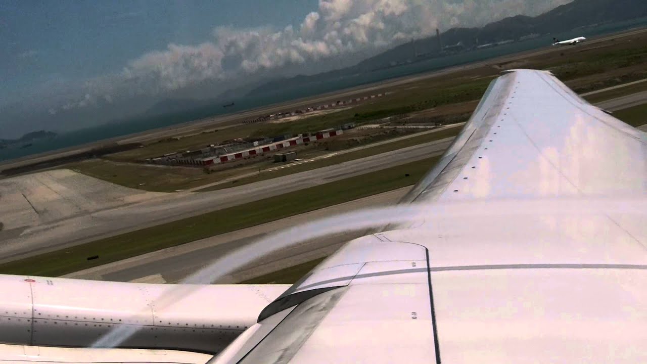 Continental B777 takeoff from Hong Kong International Airport HD - YouTube