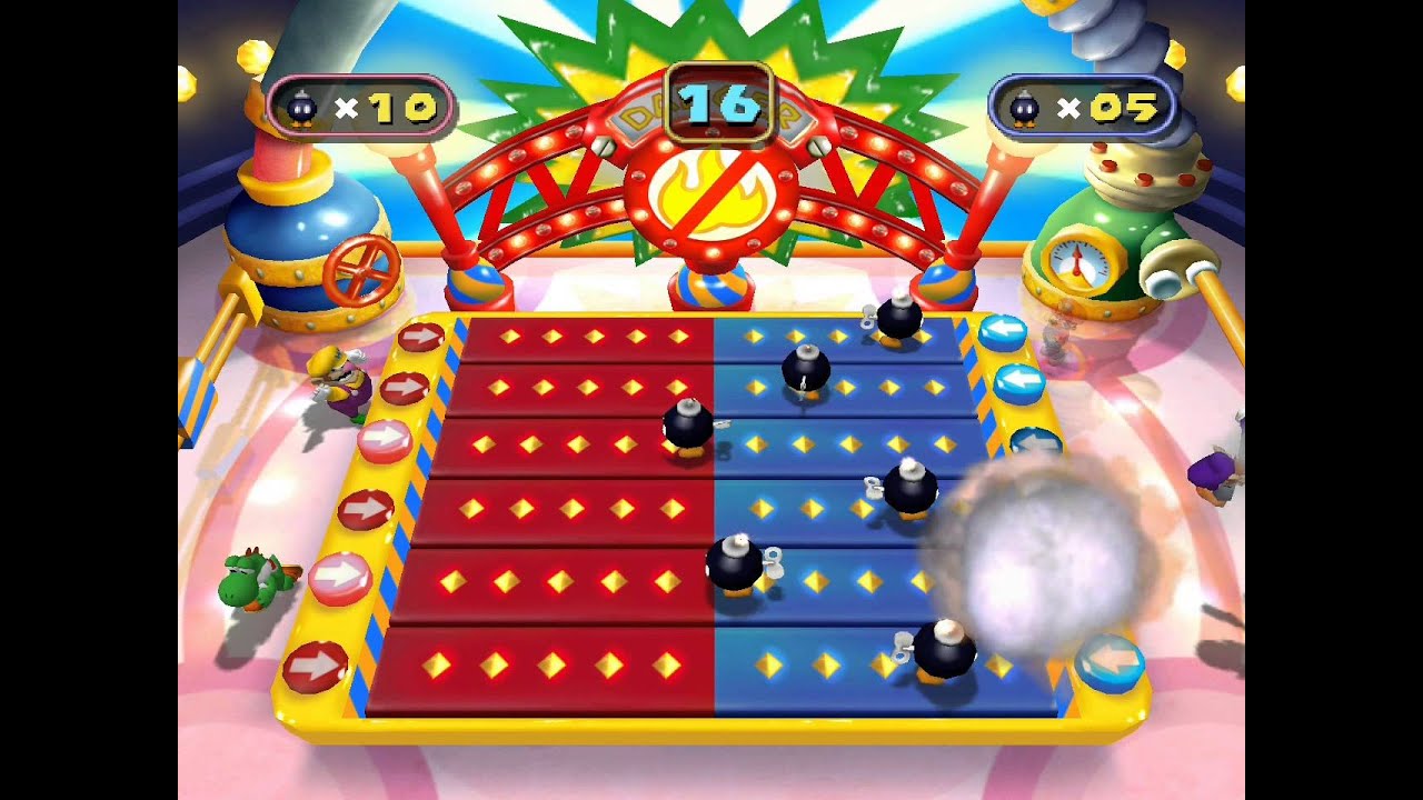 Mario Party 4 minigame: Revers-a-Bomb 60fps - YouTube