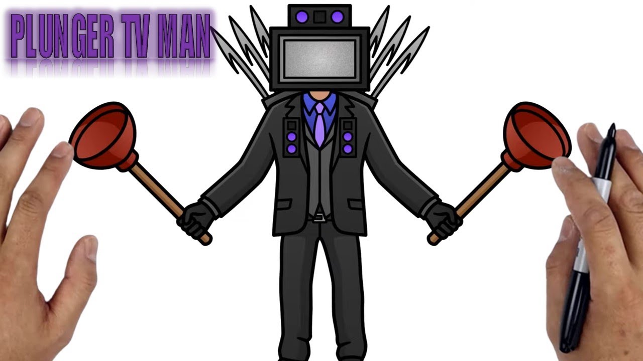 DRAW A PLUNGER TV MAN-Skibidi Toilet #DRAWAPLUNGERTVMANSkibidiToilet ...