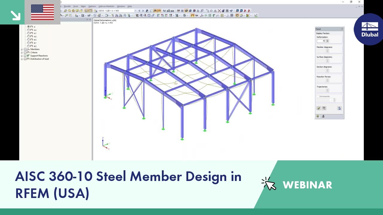 Webinar: AISC 360-10 Steel Member Design in RFEM (USA) - YouTube