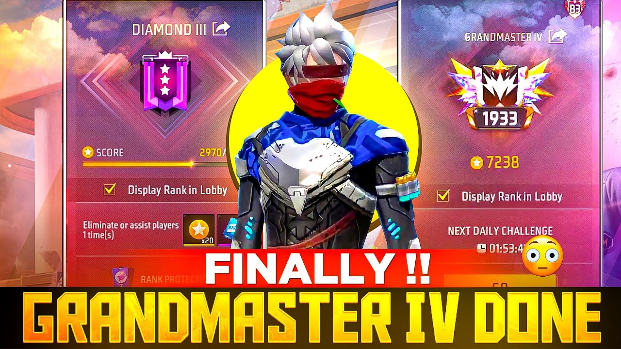 Achieving Grandmaster lll To Grandmaster IV Rank In Solo Br Rank 🤕 ...