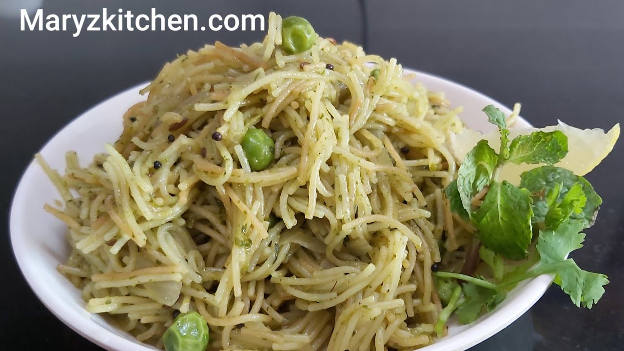 Green sevai upma recipe/How to make coriander leaves sevai upma ...