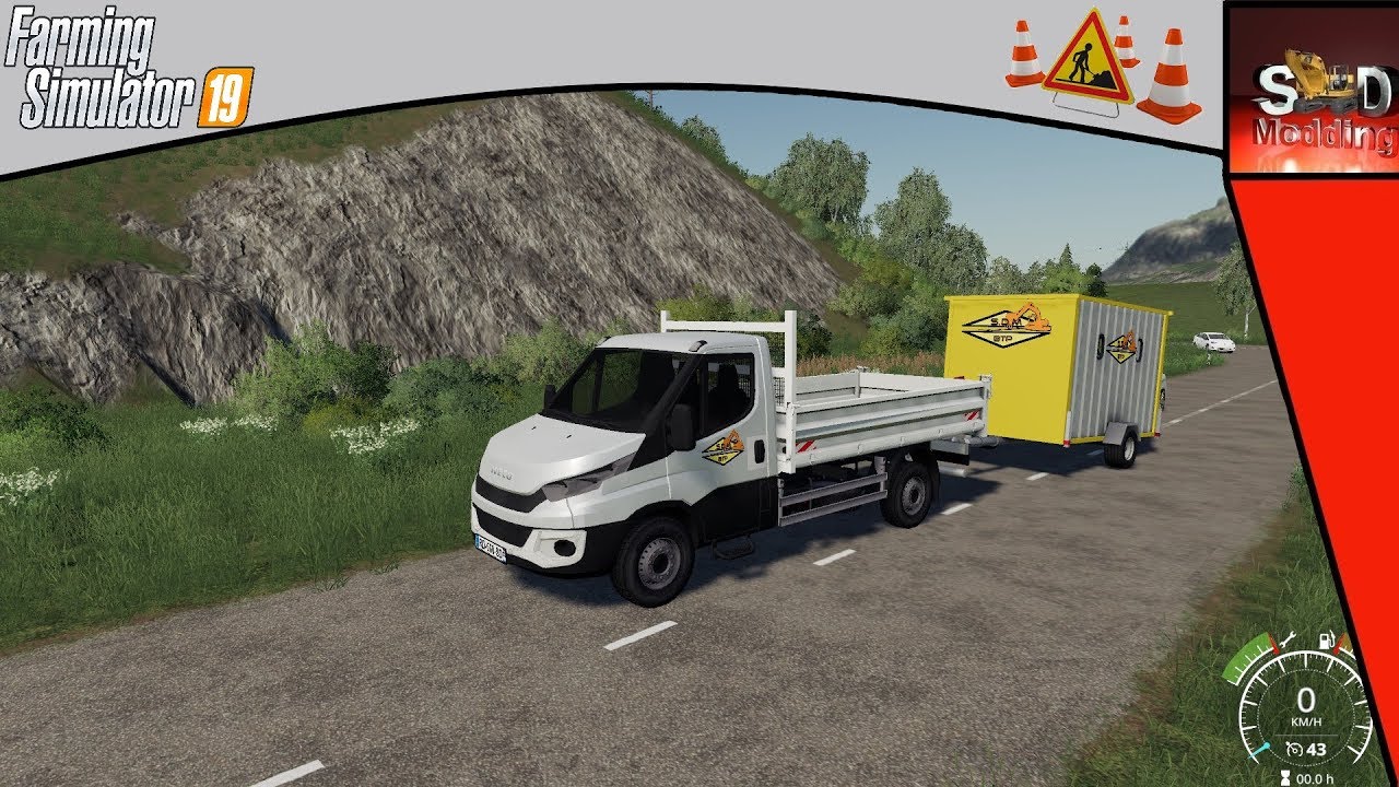 [FS19-PC] IVECO DAILY en route pour le chantier d'une nouvelle route ...