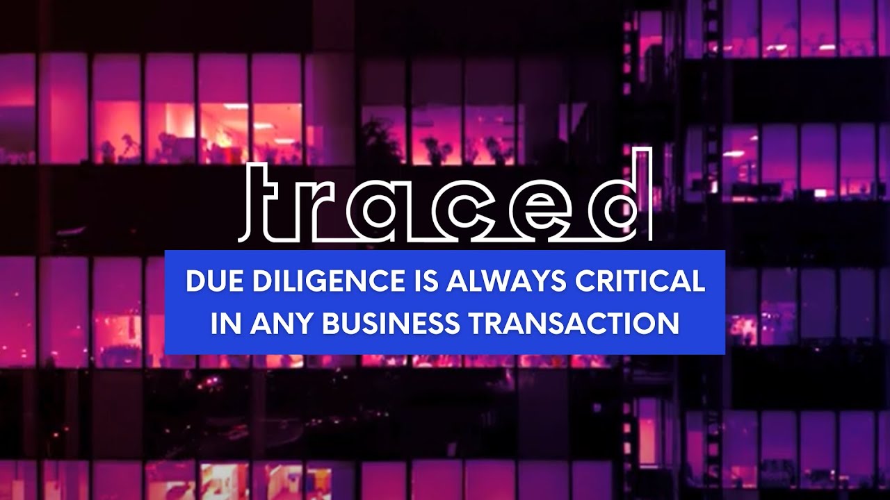 Mergers and Acquisitions Due Diligence | How Traced Can Help - YouTube
