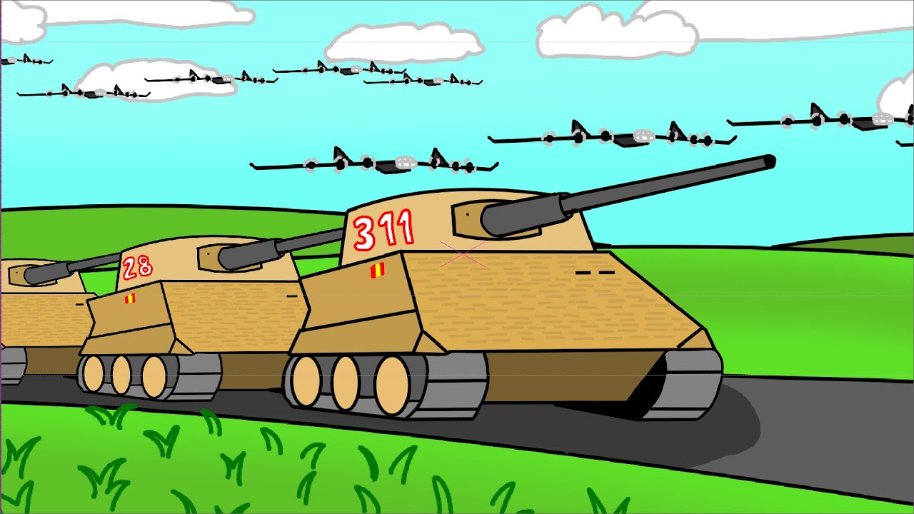 The Darly Boxman Show theme over some military animation - YouTube